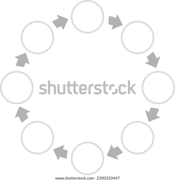 8 Circles Arrows Circulation Stock Vector (Royalty Free) 2200320447 ...