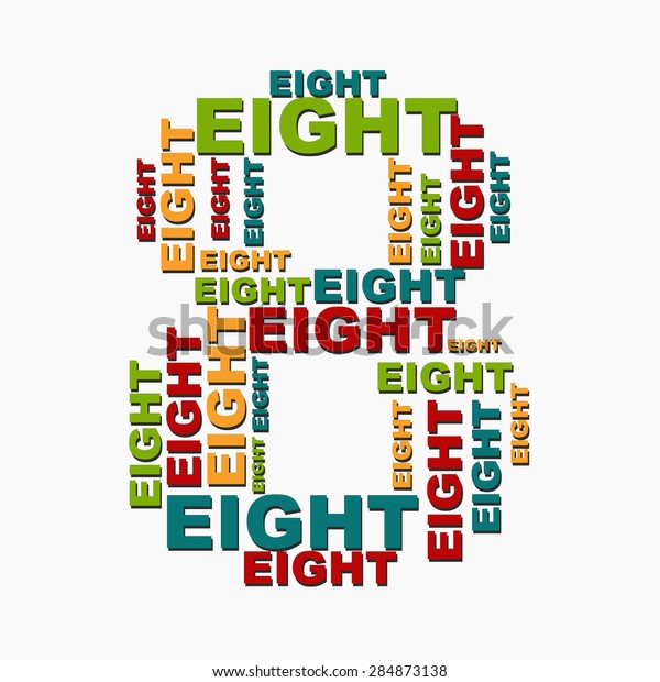 8 Eight Digit Number Consisting Words Stock Vector (Royalty Free ...
