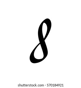 8 Eight Isolated Calligraphy Number Design: เวกเตอร์สต็อก (ปลอดค่า ...