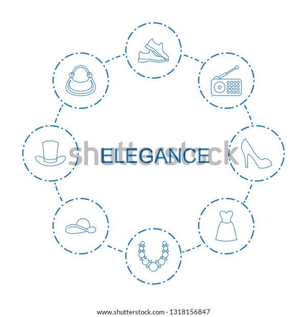 8 Elegance Icons Trendy Elegance Icons Stock Vector (Royalty Free ...