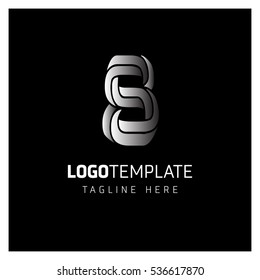 8 Letter Logo Golden Monogram Design Stock Vector (Royalty Free ...