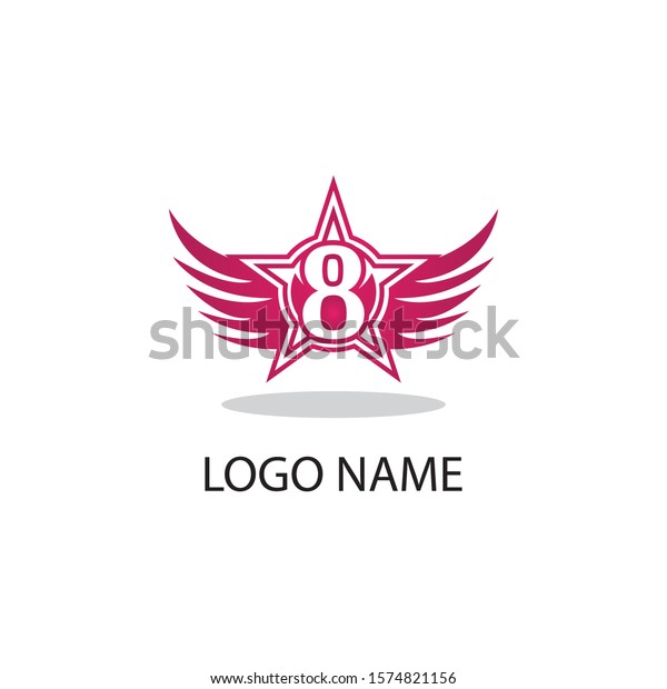 8 Logo Number Vector Illustration Design Stock Vector (Royalty Free ...