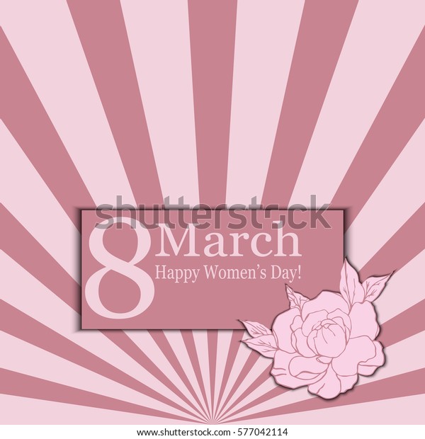 8 March Card Vector Card International Stock Vector (Royalty Free ...