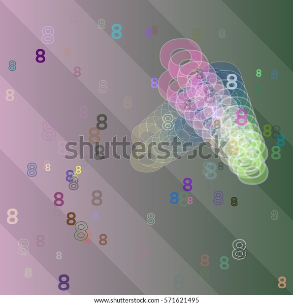 8 Number Design Art Stock Vector (Royalty Free) 571621495 | Shutterstock