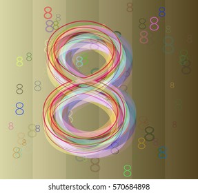 8 Number Design Texture Stock Vector (Royalty Free) 570684898 ...