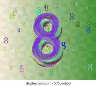 8 Number Icon Background Stock Vector (Royalty Free) 576386653 ...