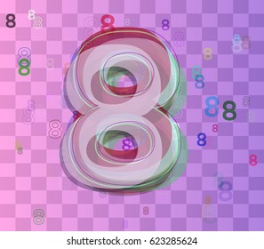 8 Number Icon Background Stock Vector (Royalty Free) 623285624 ...