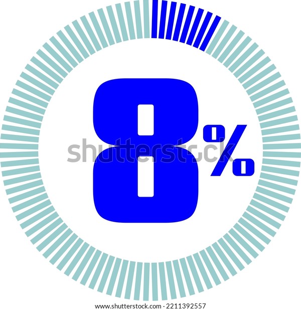 8 Percentage Round Pie Chart Economy Stock Vector (Royalty Free ...