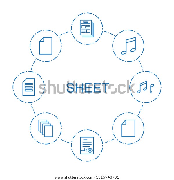 8 Sheet Icons Trendy Sheet Icons Stock Vector (Royalty Free) 1315948781 ...