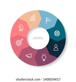 8 Steps Circle Chart Business Icon Stock Vector (Royalty Free) 1400034017