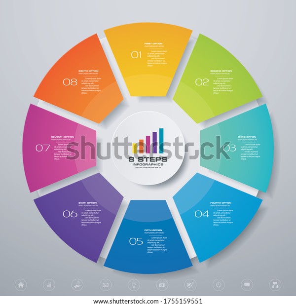 8 Steps Cycle Chart Infographics Elements Stock Vector (Royalty Free ...