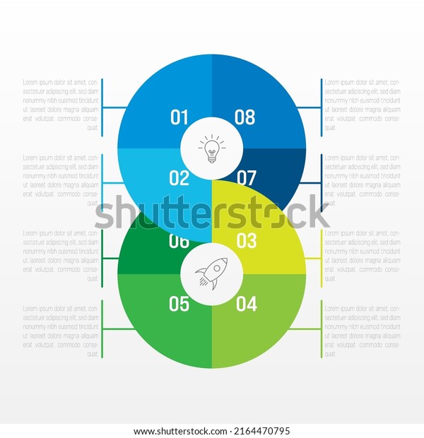 8 Steps Process Modern Infographic Diagram: เวกเตอร์สต็อก (ปลอดค่า ...