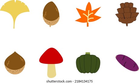 8 Types Autumn Icons Stock Vector (Royalty Free) 2184134175 | Shutterstock