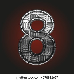 8 Vector Metal Letter Stock Vector (Royalty Free) 278912657 | Shutterstock