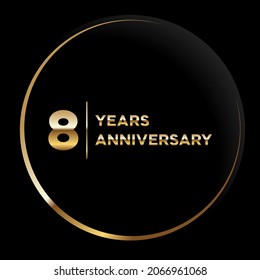 8 Years Anniversary Vector Design Anniversary Stock Vector (Royalty ...