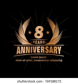 6 Years Design Template Anniversary Vector 스톡 벡터(로열티 프리) 766358977 ...