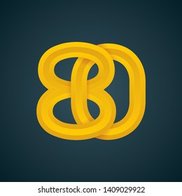 80 Number Eighty 80th Anniversary Data Stock Vector (Royalty Free ...