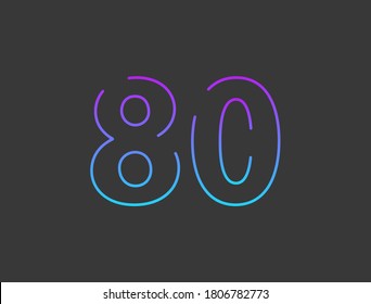 Blue 780 Number 3d Effect White Stock Illustration 2083223845