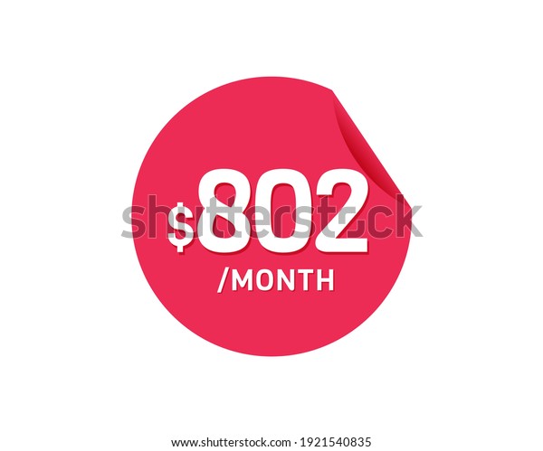 802 Dollar Month 802 Usd Monthly Stock Vector (Royalty Free) 1921540835 ...
