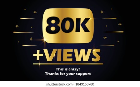 50k Views Celebration Background Design 50k Stock Vector (Royalty Free ...