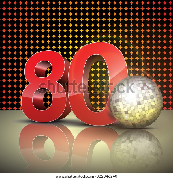 80s 3d Red Stock Vector (Royalty Free) 322346240