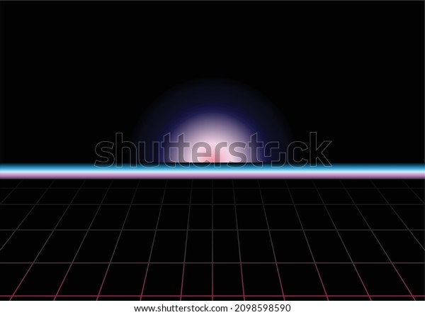80s Style Abstract Background Synthwave Retrowave Stock Vector (Royalty ...