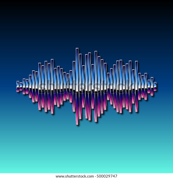 80s Styled Sound Wave 1980 Chrome Stock Vector (Royalty Free) 500029747 ...