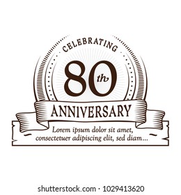 80th Anniversary Design Template Vector Illustration: vector de stock ...