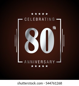 80th Silver Anniversary Logo Laurel Wreath Stock Vector (Royalty Free ...