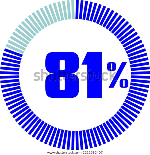 81 Percentage Round Pie Chart Economy Stock Vector (Royalty Free ...