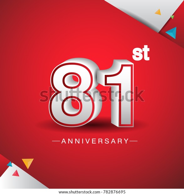 81st Anniversary Design White Number On Stock Vector (Royalty Free ...