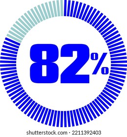 82 Percentage Round Pie Chart Economy Stock Vector (Royalty Free ...