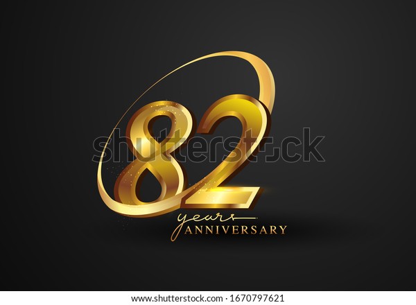 82 Years Anniversary Celebration Anniversary Logo Stock Vector (Royalty ...
