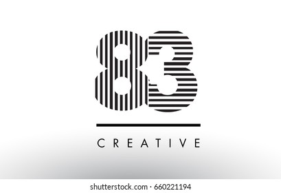 83 Black White Number Logo Design Stock Vector (Royalty Free) 660221194 ...