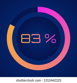83 Eighty Three Percent Vector Digital Stock Vector (Royalty Free ...