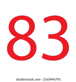 83 Number Simple Clip Art Vector Stock Vector (Royalty Free) 2165946793 ...