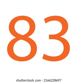 83 Number Simple Clip Art Vector Stock Vector (Royalty Free) 2166228697 ...
