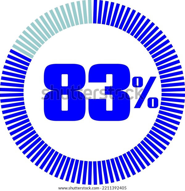 83 Percentage Round Pie Chart Economy Stock Vector (Royalty Free ...