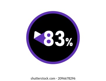 83 Round Design Vector 83 Percent Stock Vector (Royalty Free) 2096678296