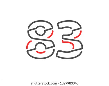 83 Vector Number Modern Trendy Creative Stock Vector (Royalty Free ...