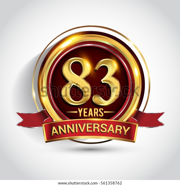 83rd Golden Anniversary Logo Eighty Three Stock Vector (Royalty Free ...