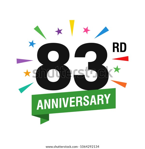 83rd Years Anniversary Logo Design Vector Stock Vector (Royalty Free ...