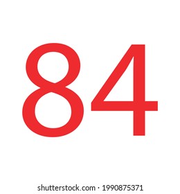 84 숫자 단순 클립 아트 벡터 스톡 벡터(로열티 프리) 1990875371 | Shutterstock