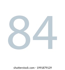 84 Number Simple Clip Art Vector Stock Vector (Royalty Free) 1991879129 ...