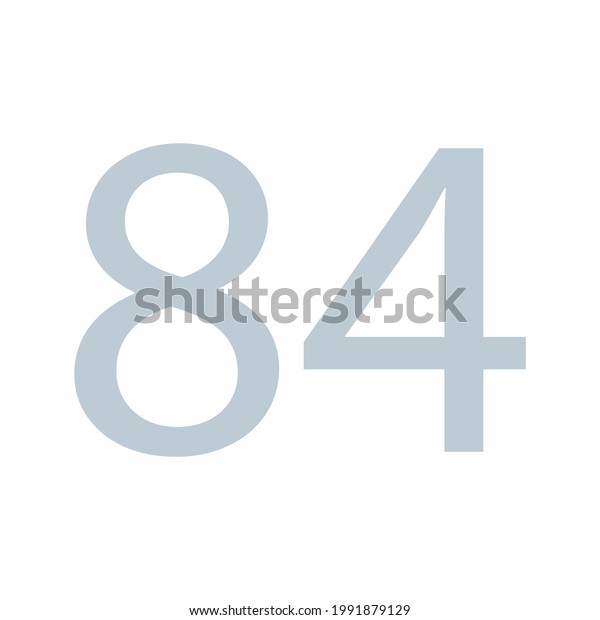 84 Number Simple Clip Art Vector Stock Vector (Royalty Free) 1991879129 ...