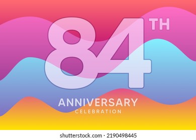 84 Year Anniversary Vector Template Design Stock Vector (Royalty Free ...