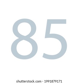85 Number Simple Clip Art Vector Stock Vector (Royalty Free) 1991879171 ...