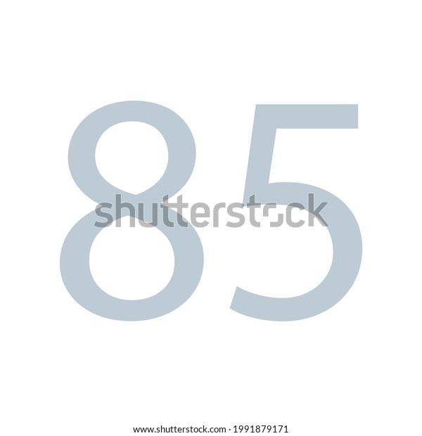 85 Number Simple Clip Art Vector Stock Vector (Royalty Free) 1991879171 ...