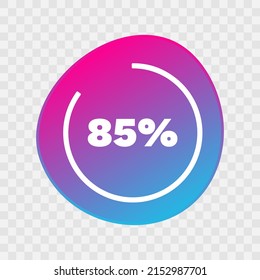 85 Percent Chart Vector Percentage Infographic Stock Vector (Royalty ...