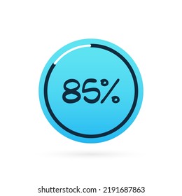 85 Percent Chart Vector Percentage Infographic Stock Vector (Royalty ...